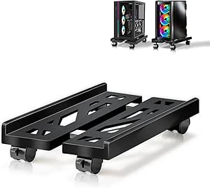 Computer Tower Stand, CPU Stand Adjustable Mobile Cart Holder, Desktop ...