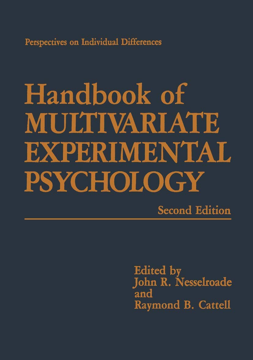 Handbook of Multivariate Experimental Psychology (Perspectives on ...