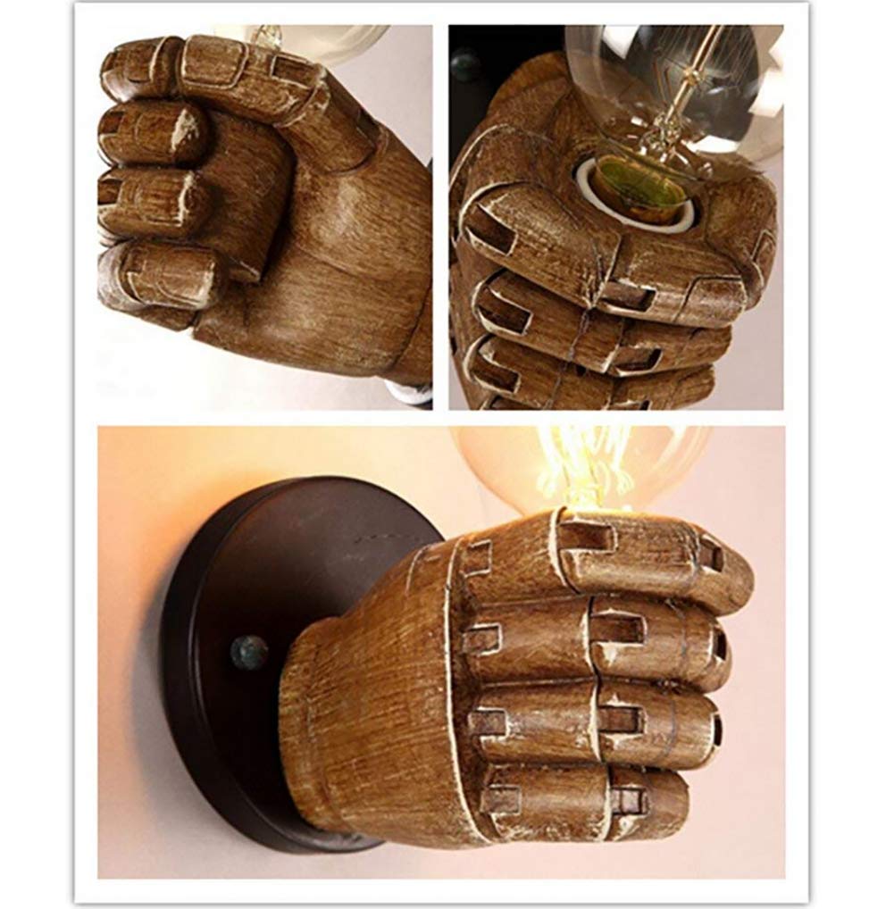 Industrial Hand Shaped Wall Sconce - KWOKING Wall Decor UL Listed ...