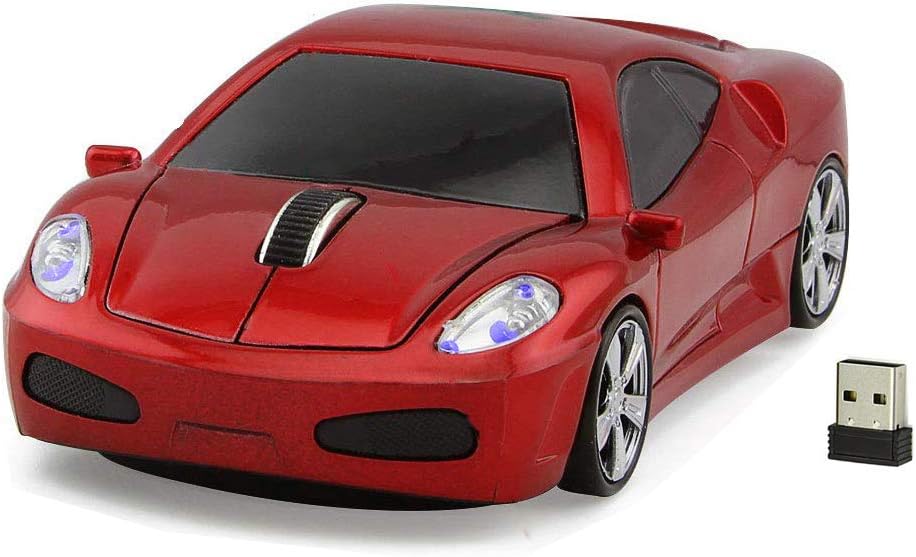 UrChoiceLtd 2.4GHz Wireless Sports Car Mouse Optical Ergonomic Design ...