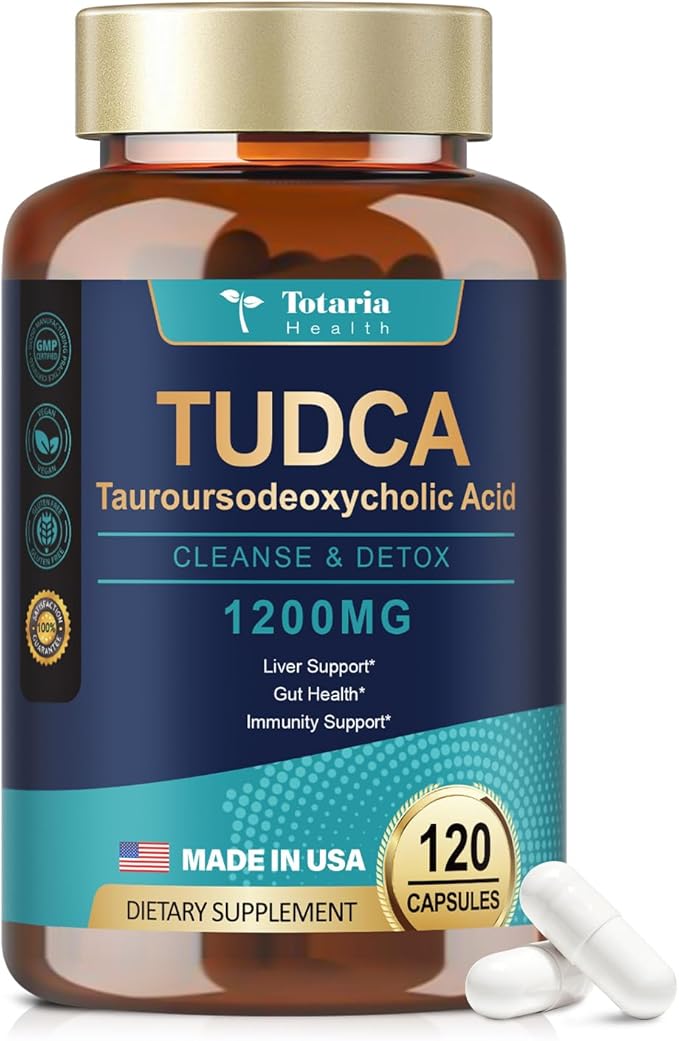 Amazon.com: Totaria TUDCA Bile Salts 1200mg (Tauroursodeoxycholic Acid ...