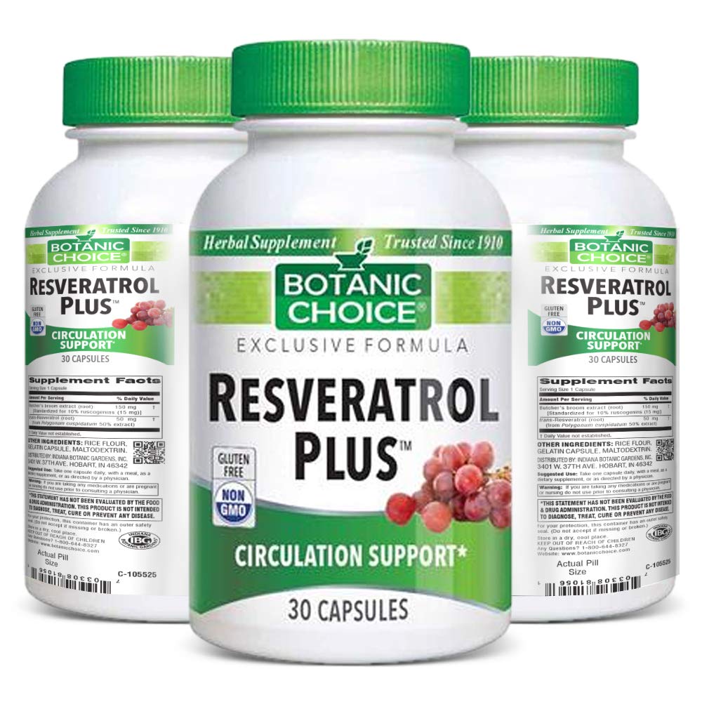 Botanic Choice Resveratrol Plus Adult Daily Supplement Optimum Natural ...