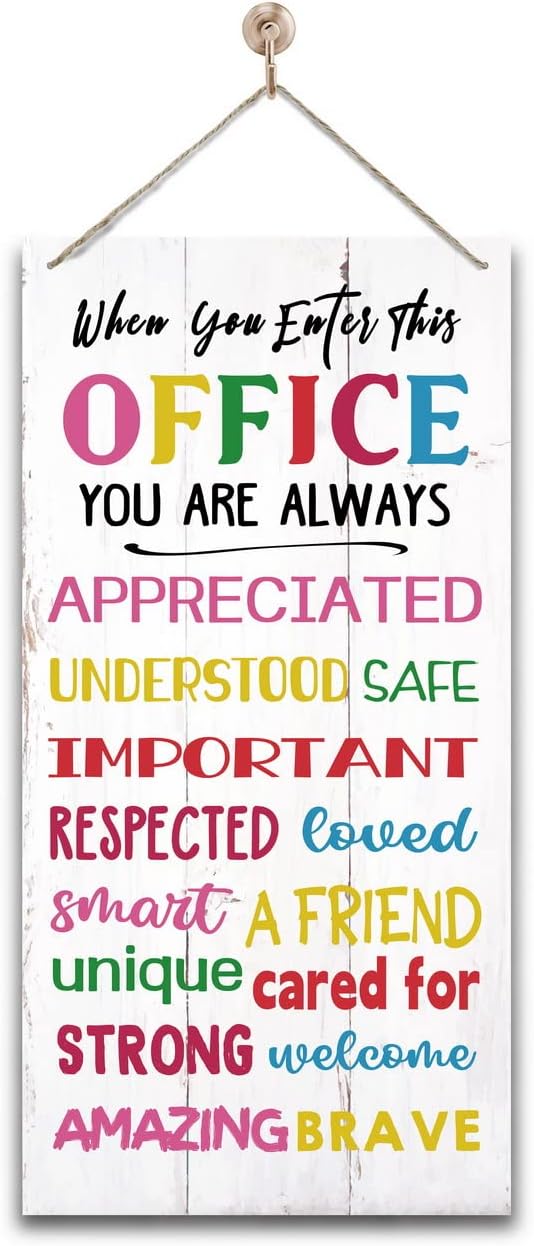 Amazon.com : Gkwa Motivational Office Sign, 12" x 6" Wooden Wall Mount ...