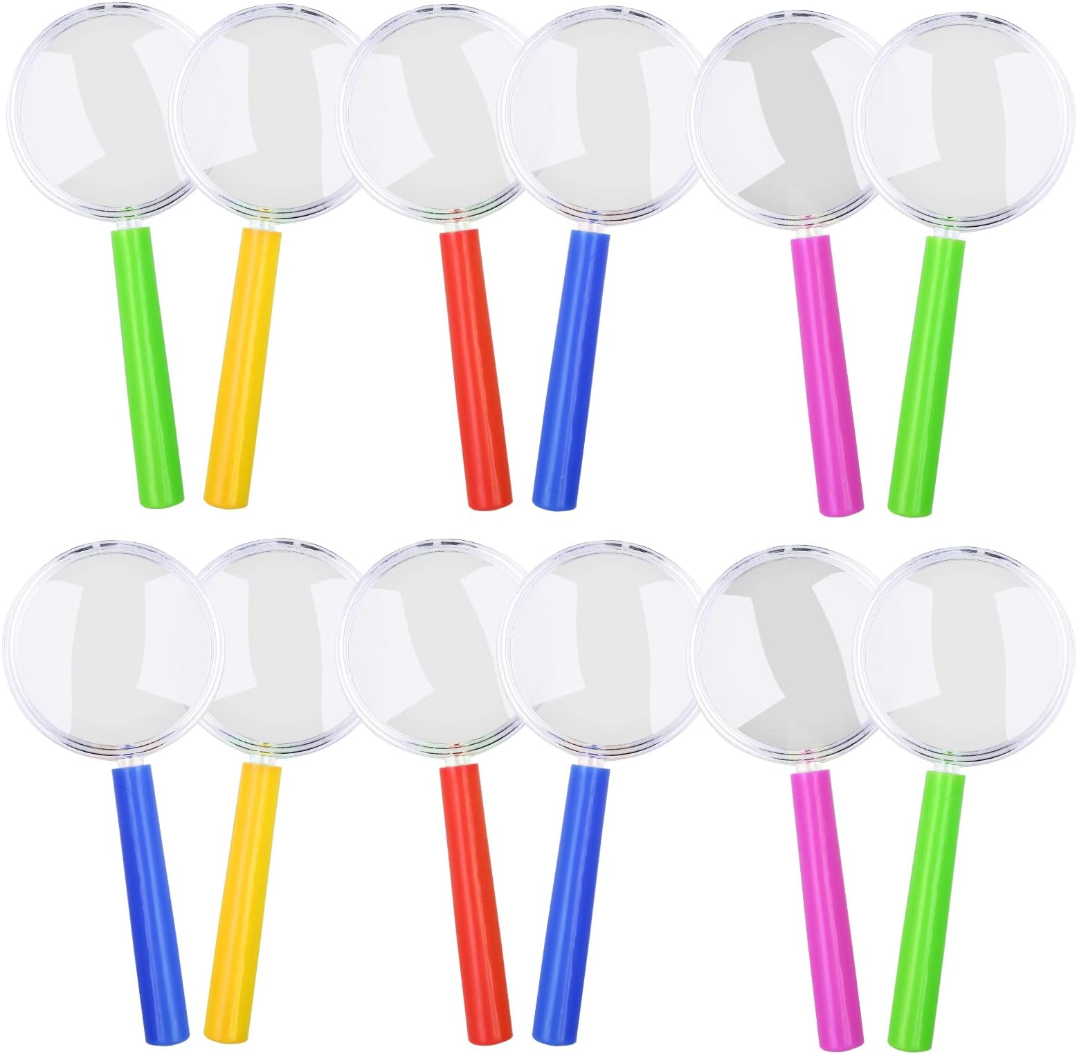 GOLDGE 8pcs Handheld Large Magnifying Glasses for Kids Toy Magnifying ...