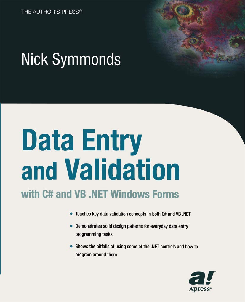 Data Entry and Validation with C# and VB .NET Windows Forms (Books for ...