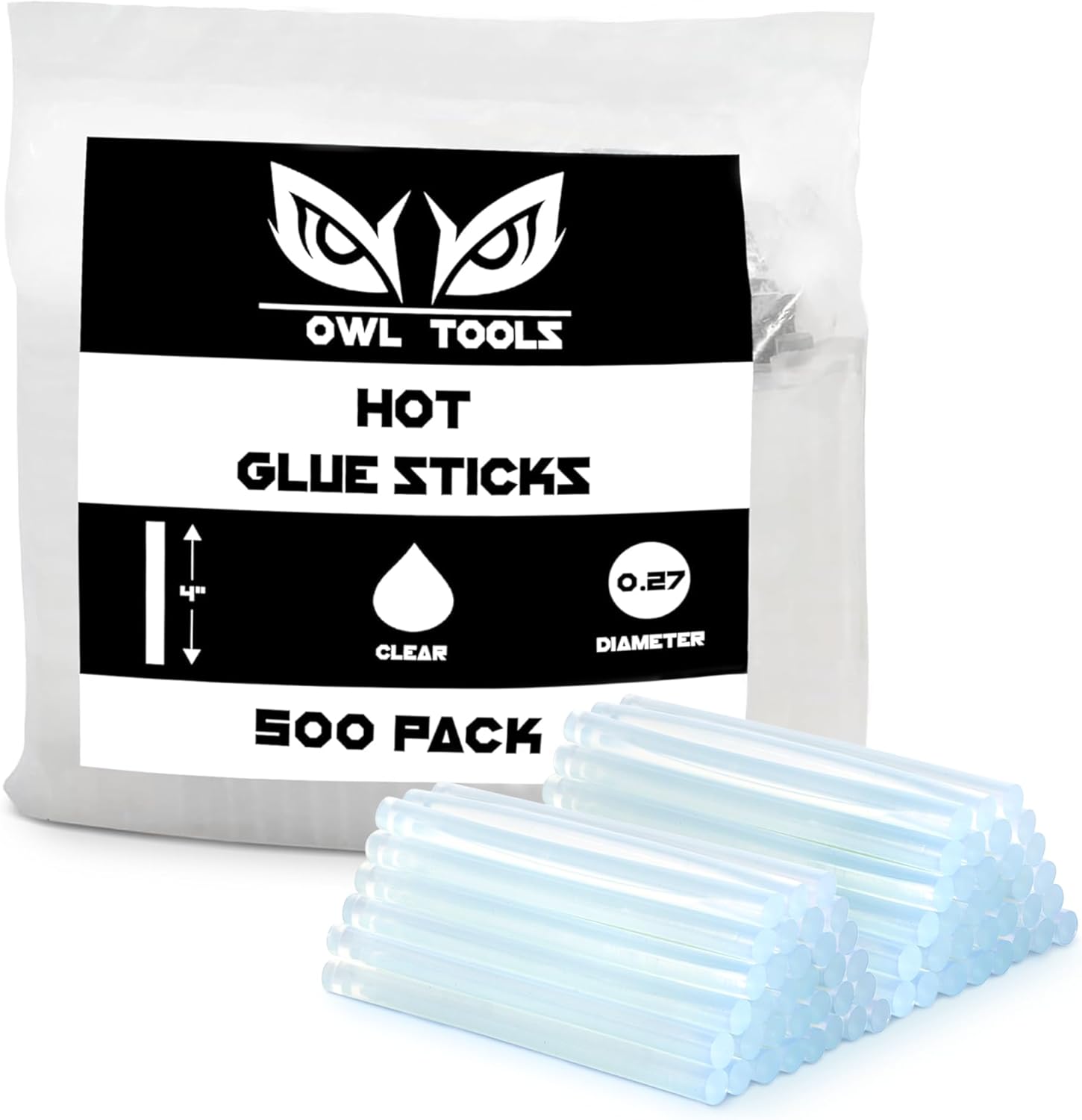 Amazon.com: Owl Tools Mini Hot Glue Sticks (Bulk 500 Value Pack) 4 Inch ...