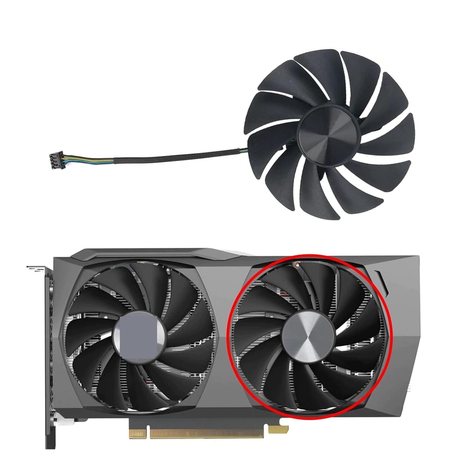 HAZEK New 88mm GA92S2U RTX3060Ti RTX3060 Ti GPU Replacement Fan ...