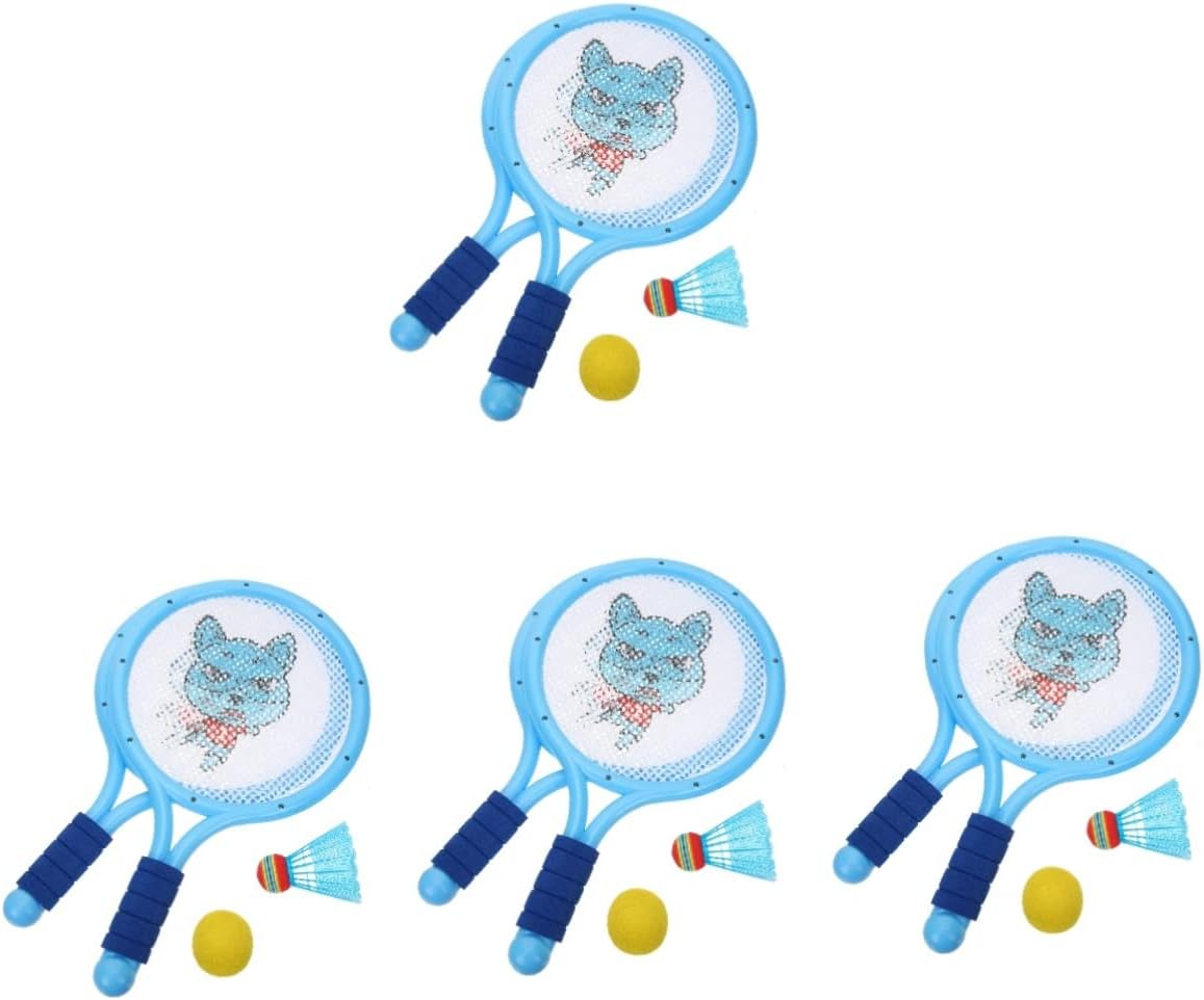 BESPORTBLE 4 Sets Badminton Racket Kids playset Outdoor Plastic Stand ...