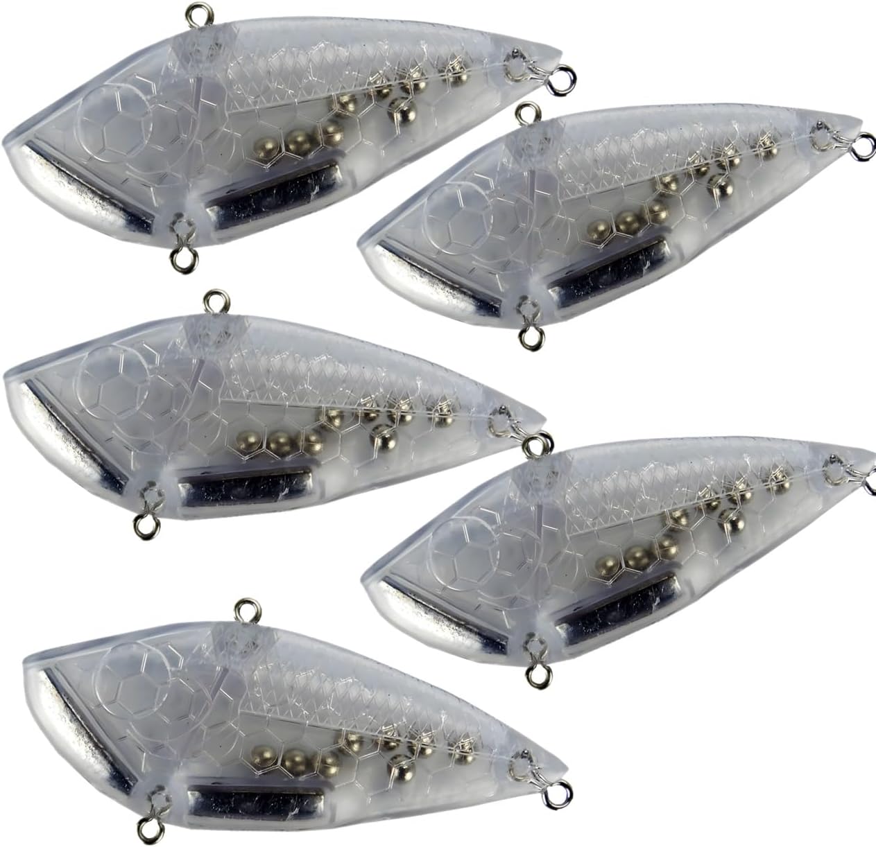 Amazon.com : Big Eye Shad Lipless 1/2 oz Unpainted Lure Blanks 5 Pack ...