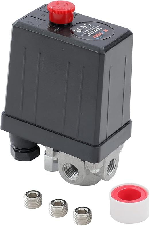 Orazio Air Compressor Pressure Control Switch 1/4" 3 Port Sigle Phase ...