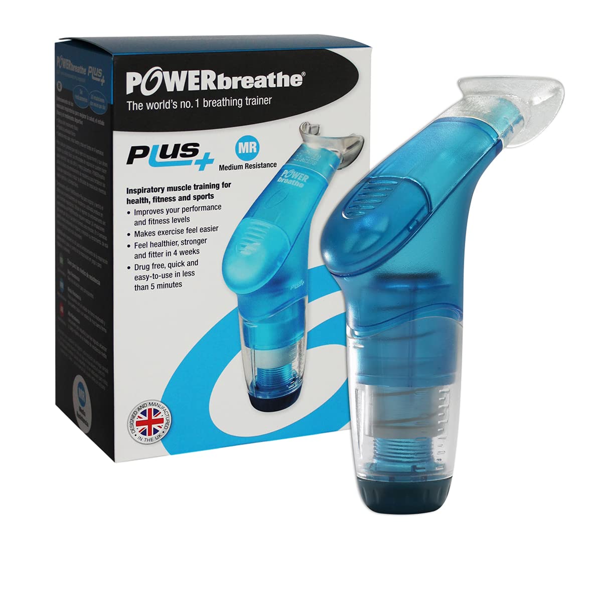 Power Breathe Plus Medium Resistance (Fitness, Blue) : Amazon.in ...