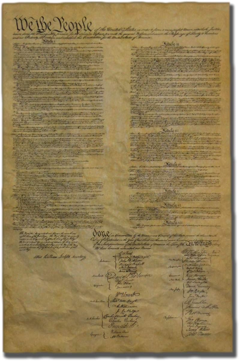 Amazon.com: United States Constitution, Authentic Full Size Replica ...