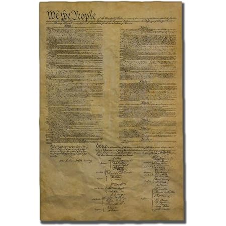 Amazon.com: United States Constitution, Authentic Replica Printed on ...