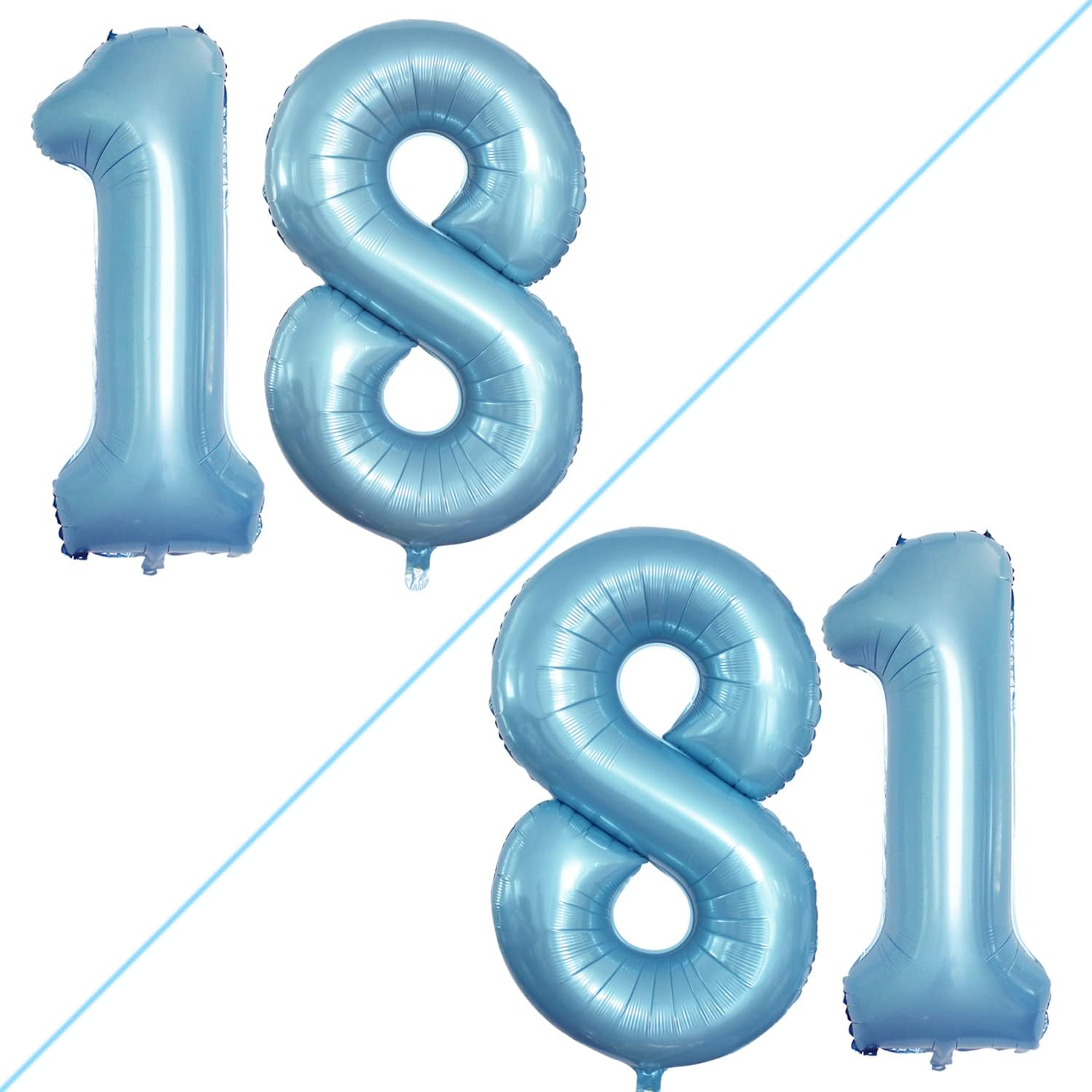 Amazon.com: GOER Number 18 Balloons for 18th Birthday Sweet 18 Party ...