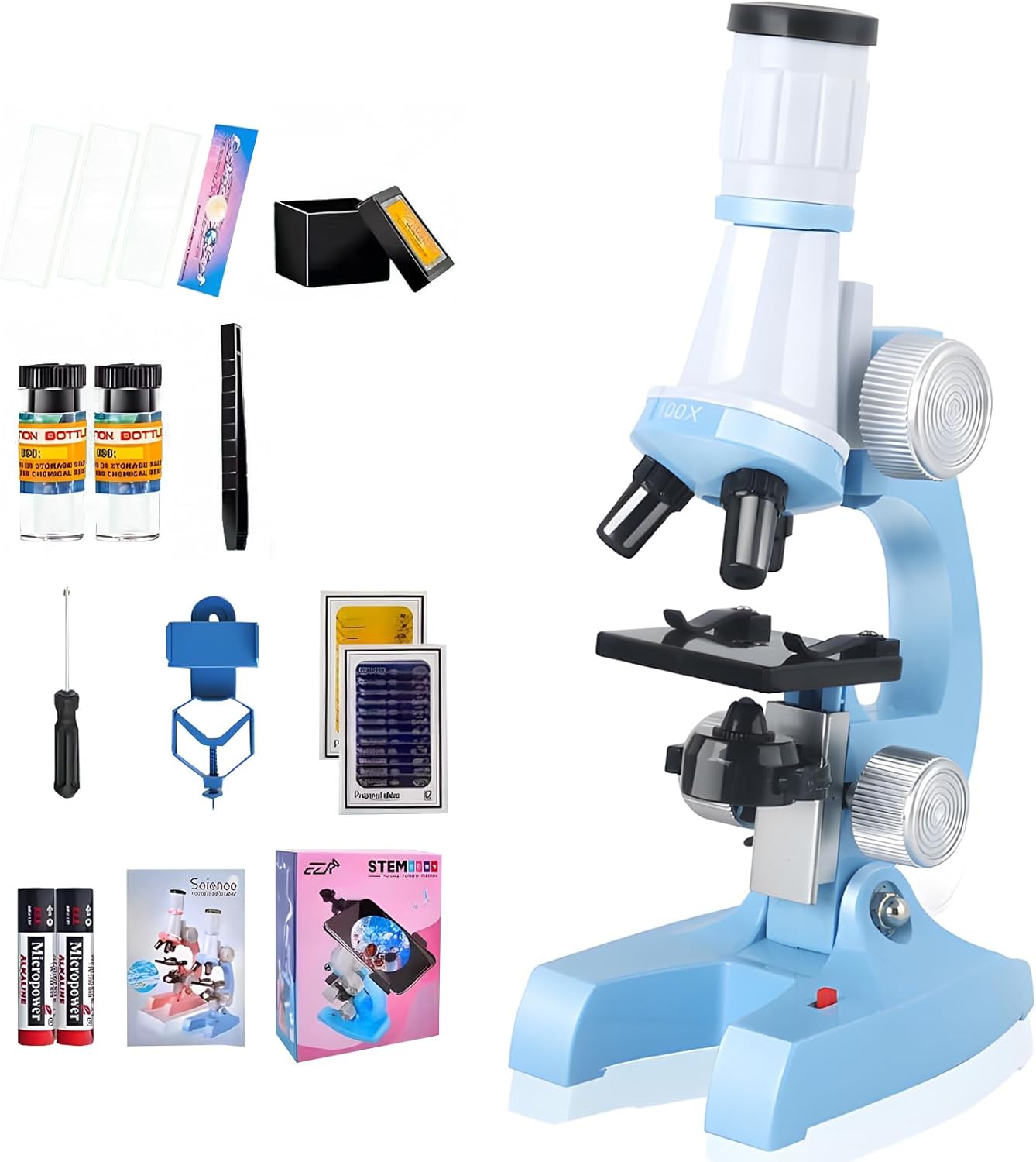 MEBEGIN Monocular Microscopes for Kids, Early Learning Toys with ...