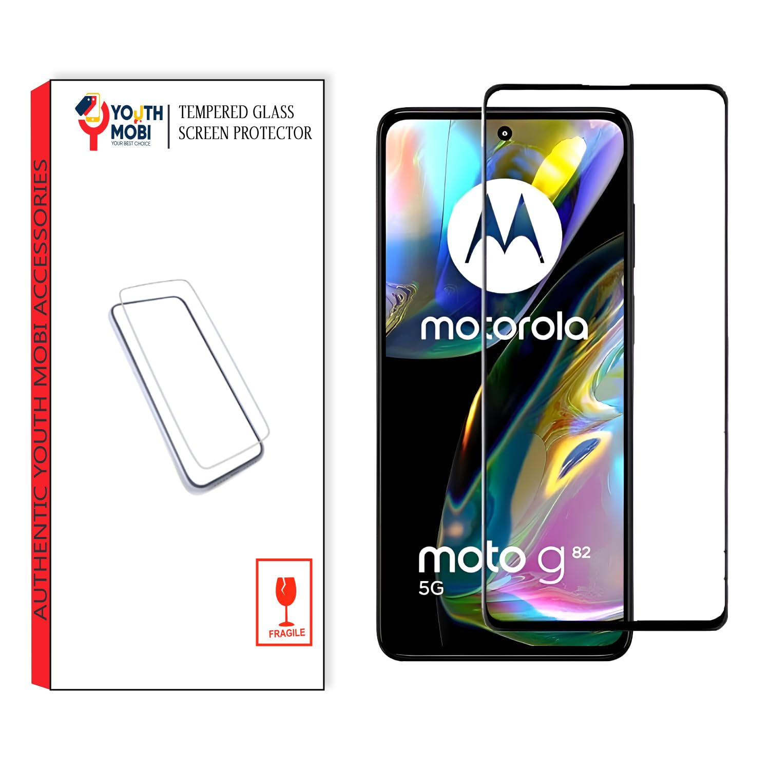 YOUTH MOBI Tempered Glass Screen Protector Guard Compatible For ...