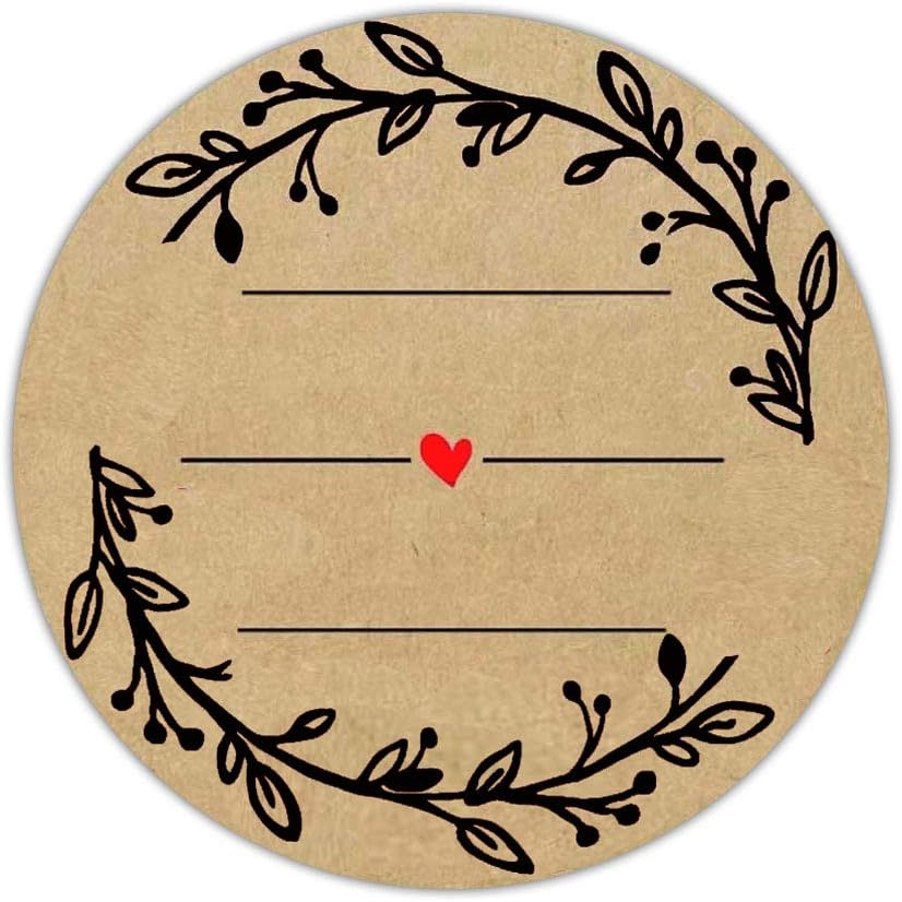 Amazon.com : Camp Galaxy 1.5” Natural Brown Kraft Stickers (500 Per ...