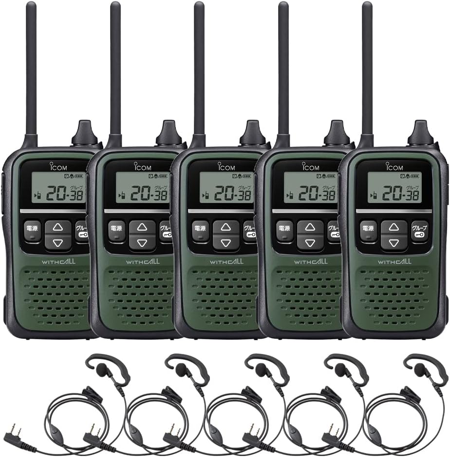Amazon.co.jp: アイコム 特定小電力トランシーバー IC-4110-GR&WED-EPM-SLE グリーン イヤホンマイク付き(耳かけ型) 5セット : 家電＆カメラ