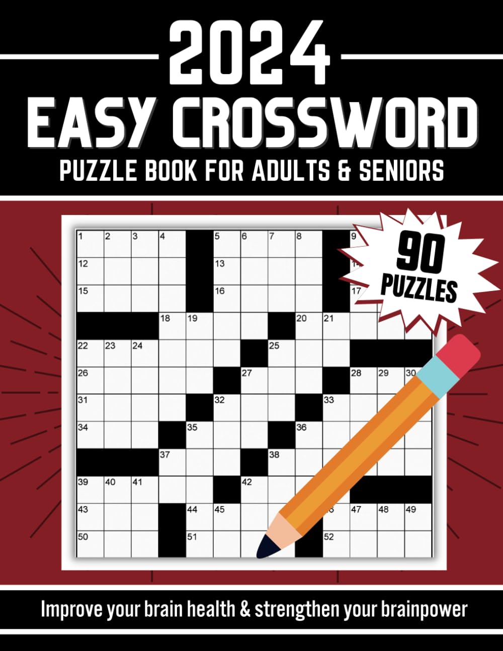 2024 Large Print Easy Crossword Puzzle Book For Adults With Solution ...