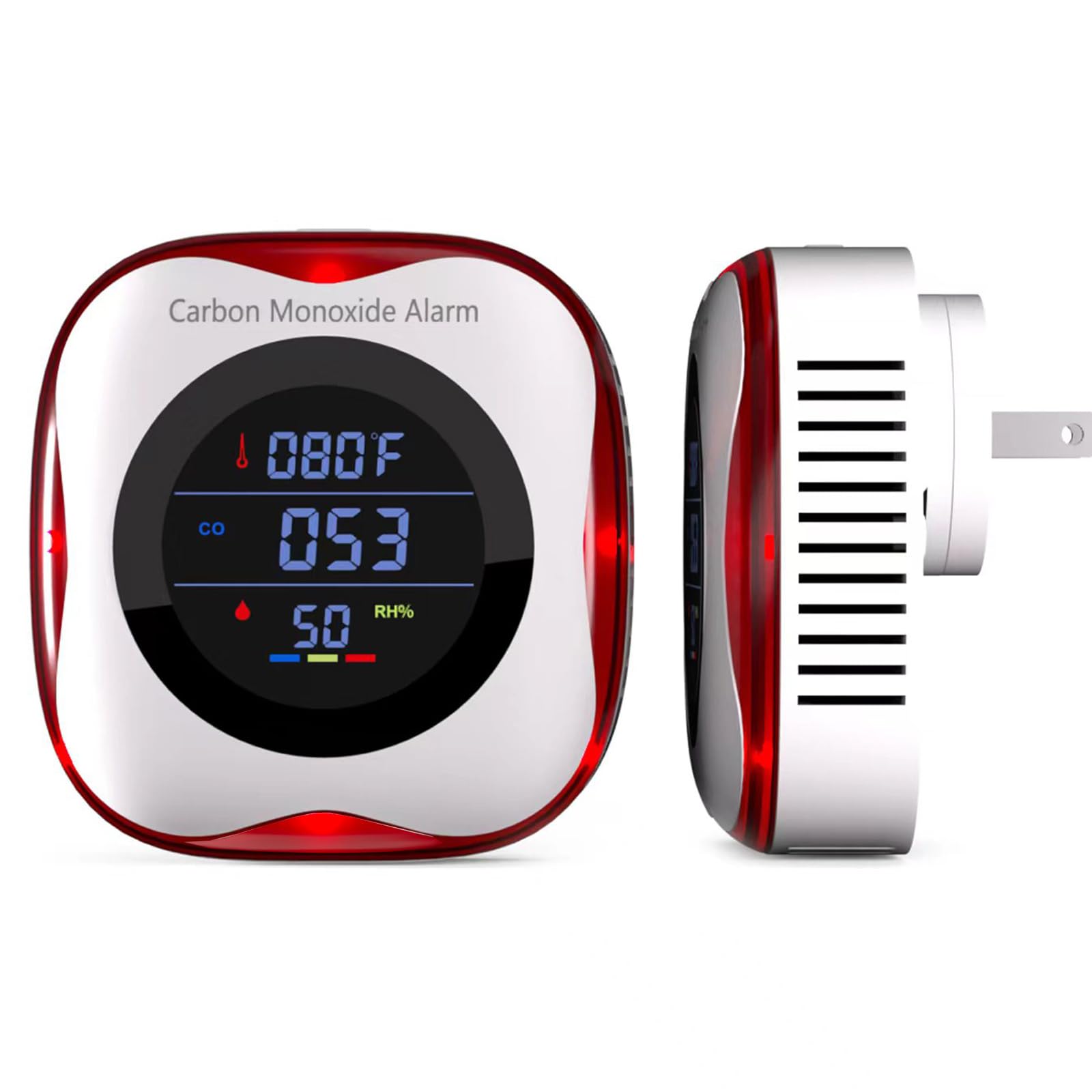 Carbon Monoxide Detectors Plug in Wall,TEYUAN 3-in-1 CO Detector ...