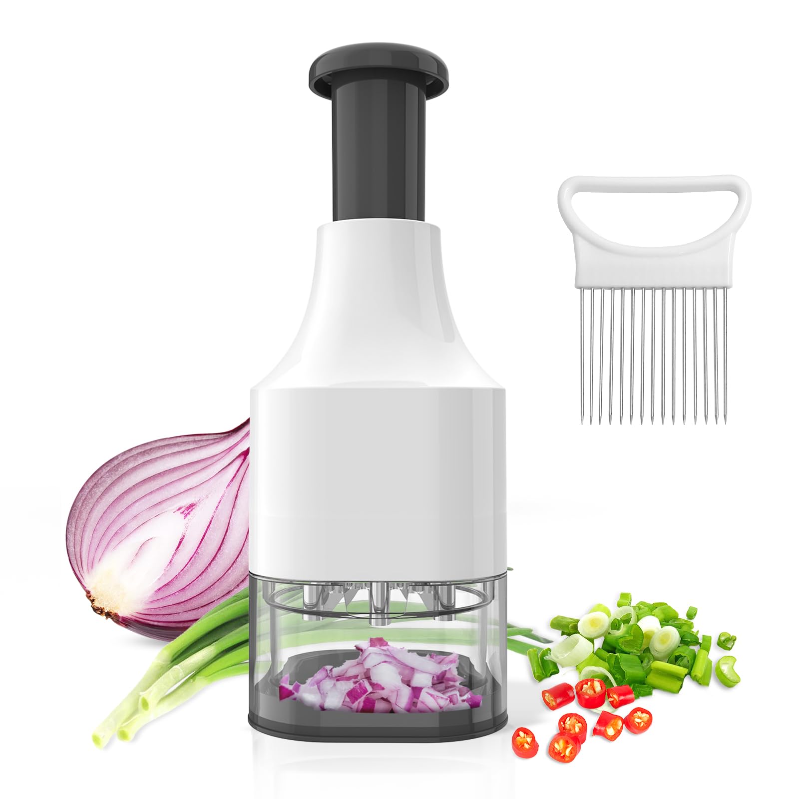 Amazon.com: Vegetable Chopper: Pro Food Chopper with Stainless Steel ...