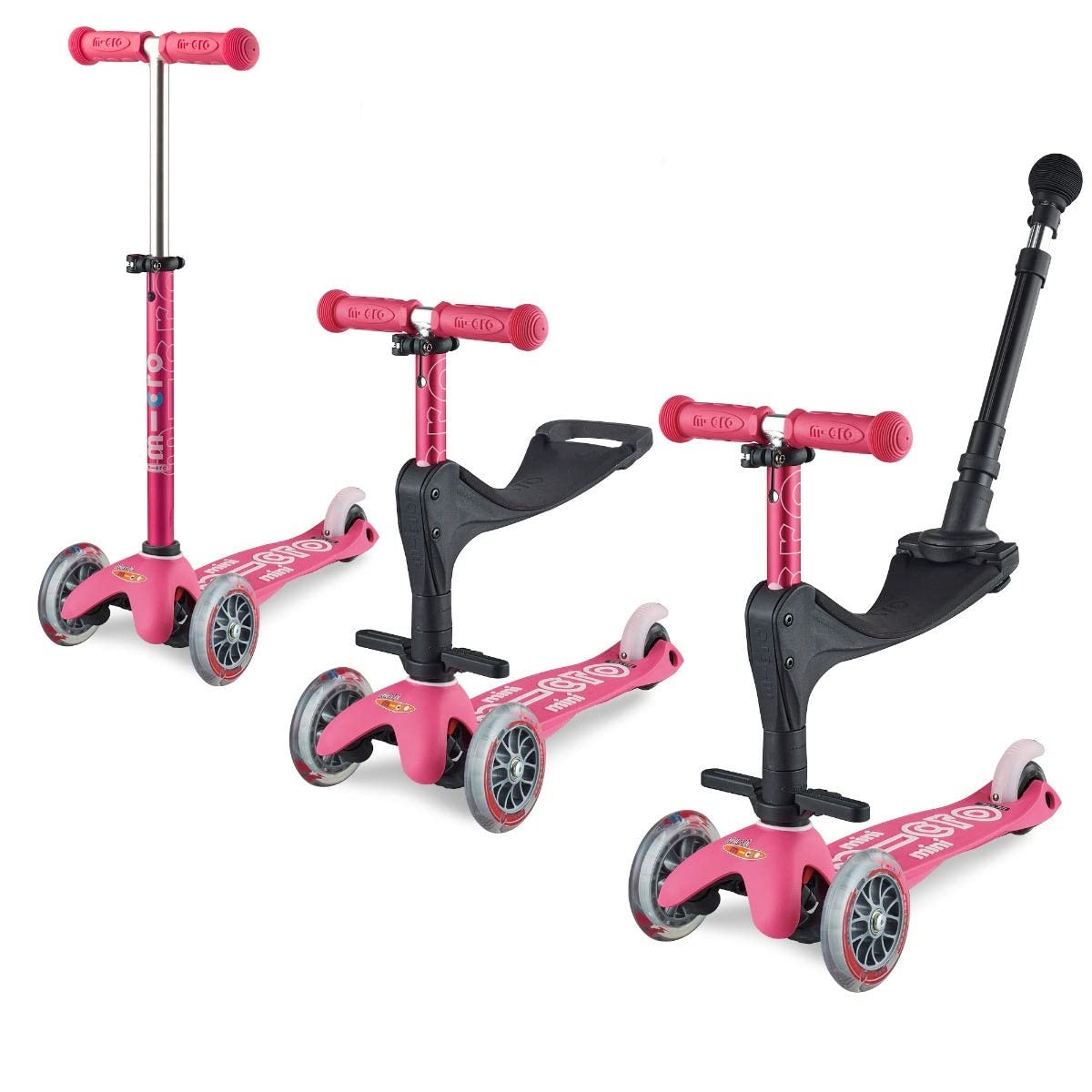 Buy Micro Kickboard - Mini 3in1 Deluxe Plus - Three Wheeled, Lean-to ...