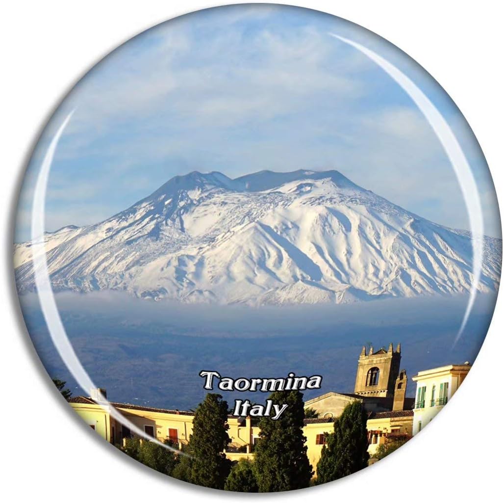 Amazon.com: Weekino Italy Taormina Etna Volcano Fridge Magnet Travel ...