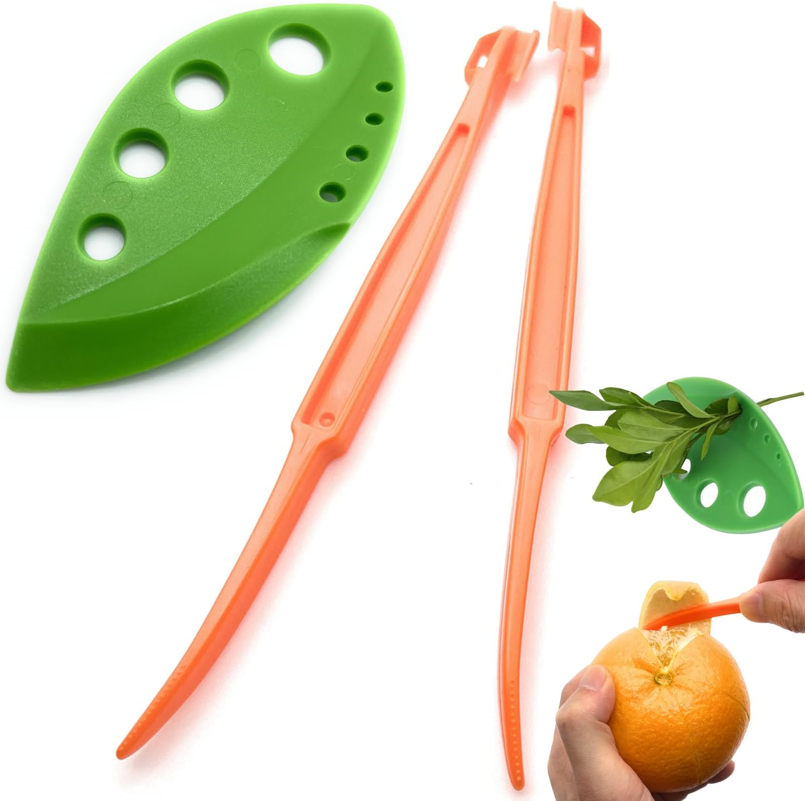 Amazon.com: Tovolo 2-In-1 Citrus Tool, 2-In-1 Orange Peeler Tool With ...