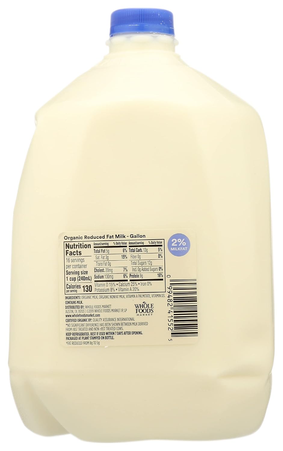 365 by Whole Foods Market Leche 2 orgánica 128 onzas líquidas – Yaxa ...