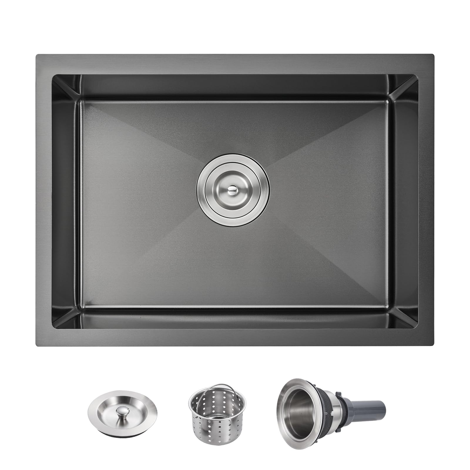 POPFLY 23-Inch Undermounter Small Kitchen Bar Prep Sink, 18 Gauge 304 ...