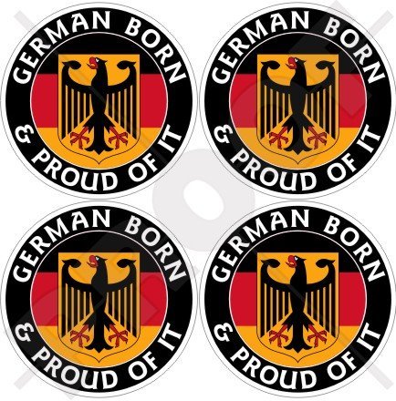 Vinyl Car Stickers Germany German Shield Bumper Stickers - 4 Pack 50mm ...