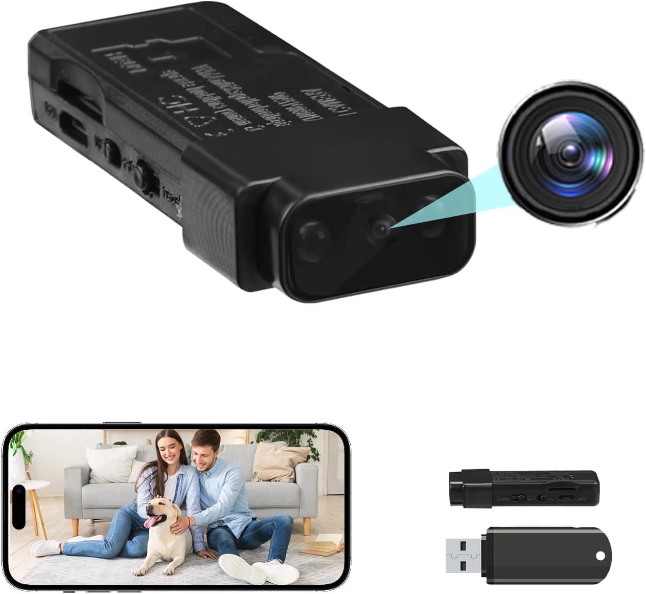 Amazon.com : InCliick Hidden Camera Mini Small WiFi Wireless 1080p HD ...