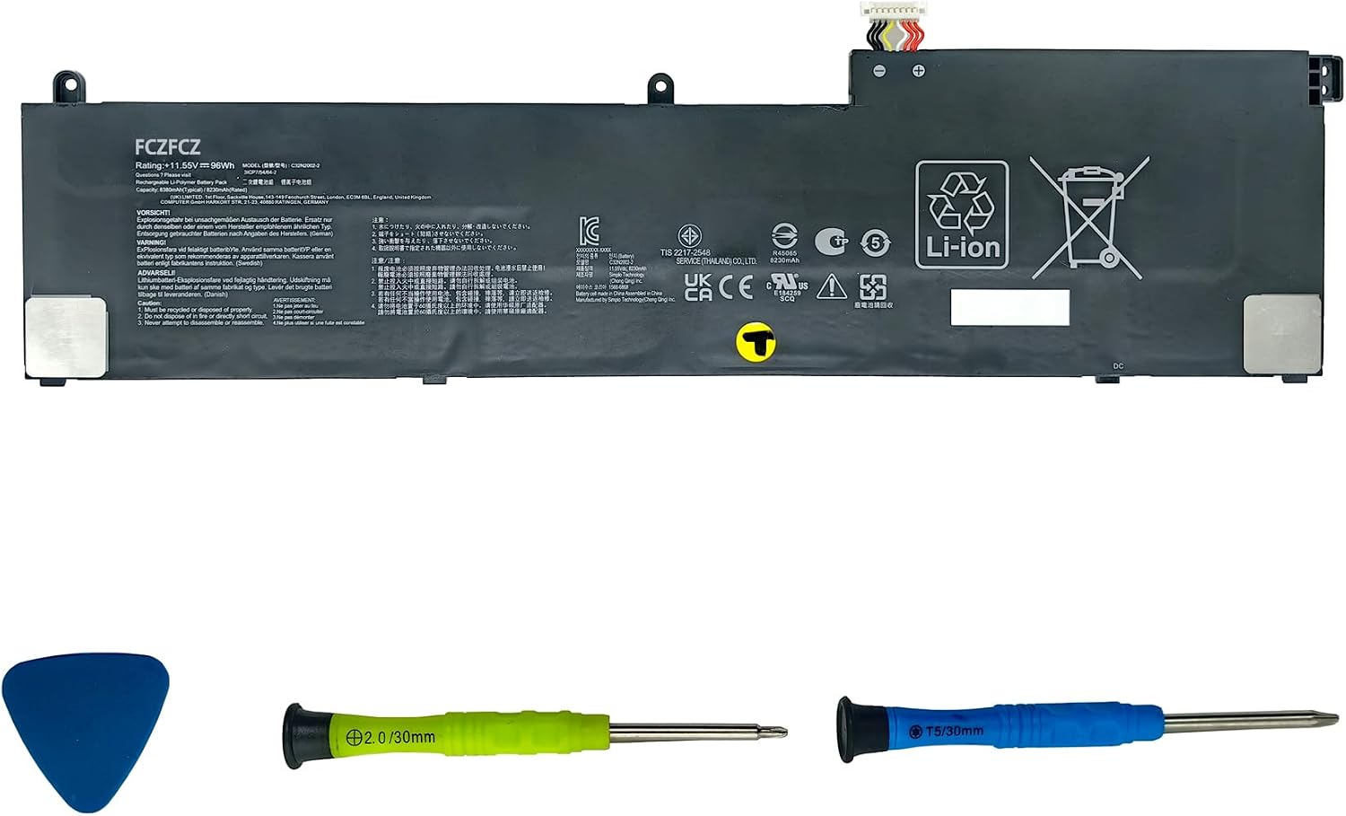 Amazon.com: FCZFCZ C32N2002-2 Battery 96Wh 8380mAh Replacement for Asus ...