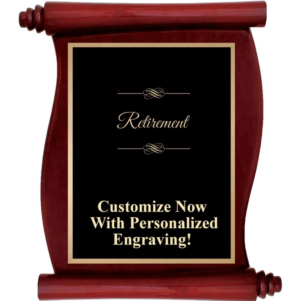 Amazon.com : Custom Engraved Rosewood Scroll Plaques, Personalized ...
