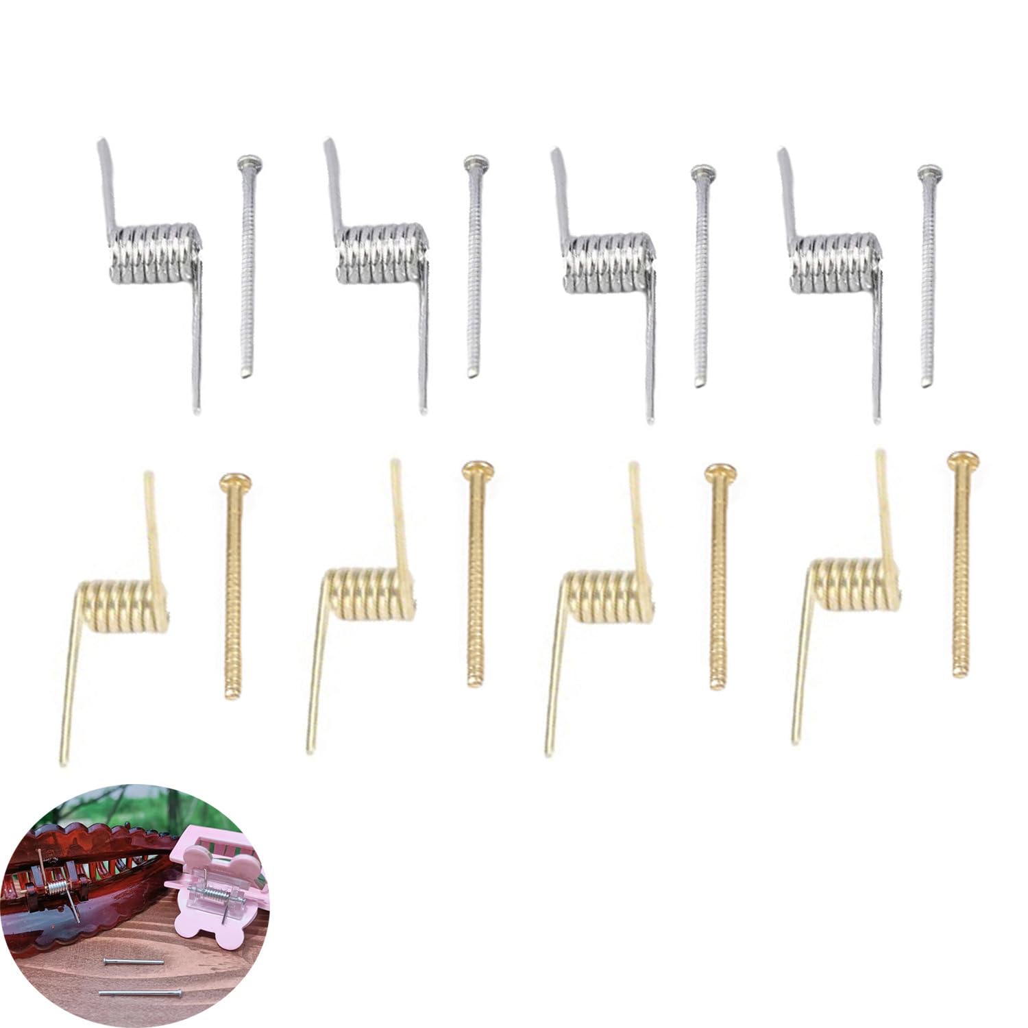 Amazon.com : ArrErr 8 Set Hair Claw Clip Spring Replacement with ...