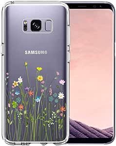Amazon.com: Unov Phone Case Compatible with Galaxy S8 Plus Clear with Design Soft TPU Shock ...