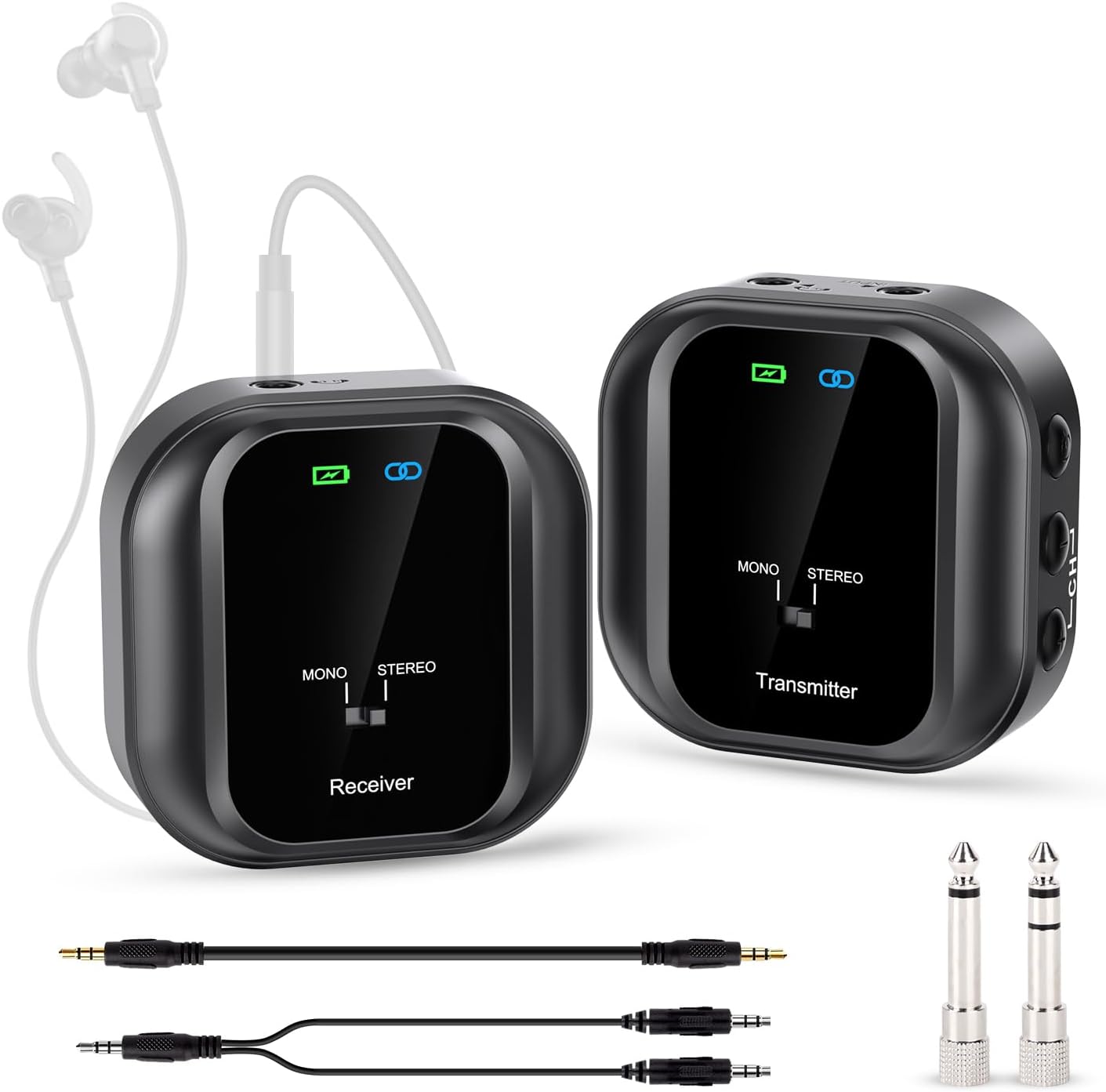 Amazon.com: MELONARE PM-1 Wireless in-Ear Monitor System - UHF 500MHz ...
