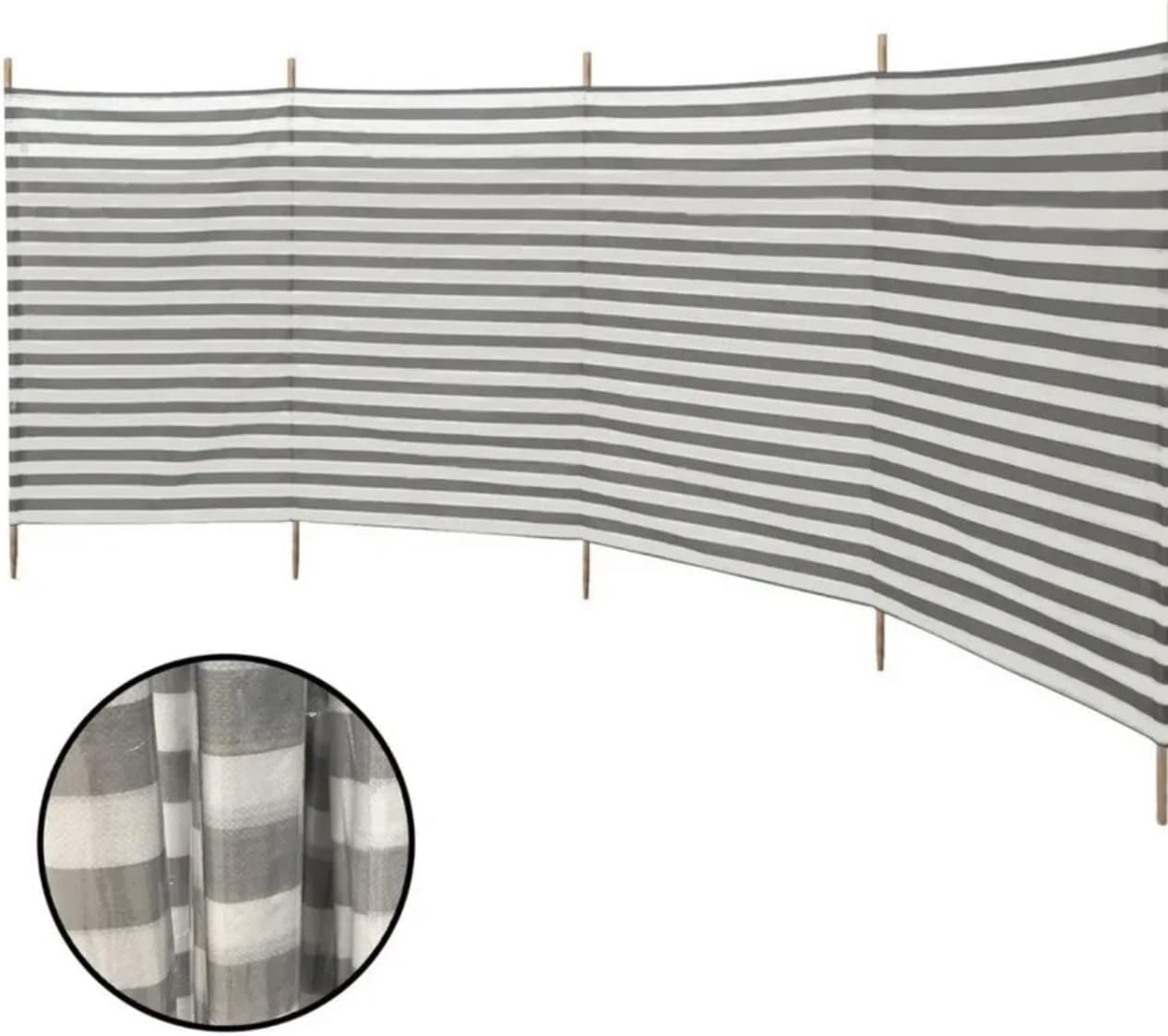 BONAFIDE 5 Pole Grey Windbreak Sun Shelter Beach Camping Caravan ...