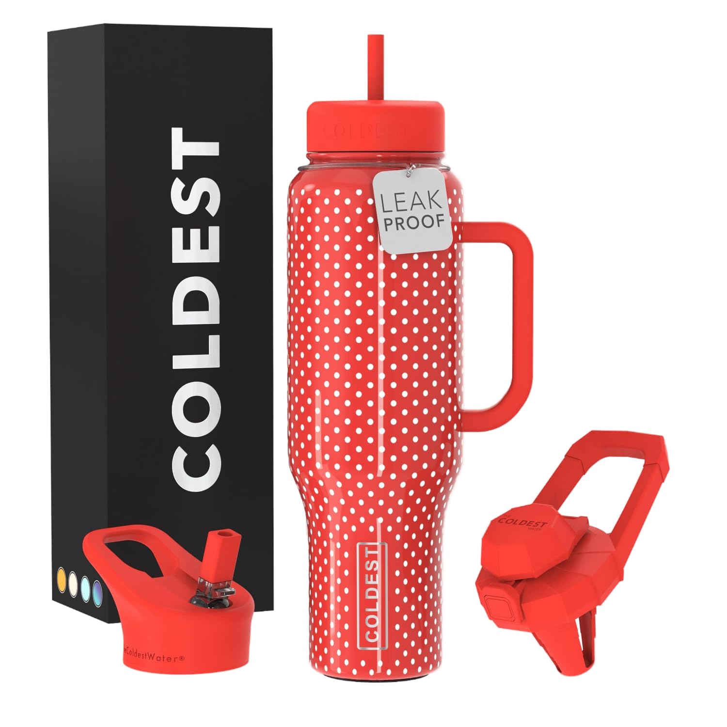 Amazon.com: Coldest Tumbler with Handle and Straw Lid 3 Lids Insulated ...