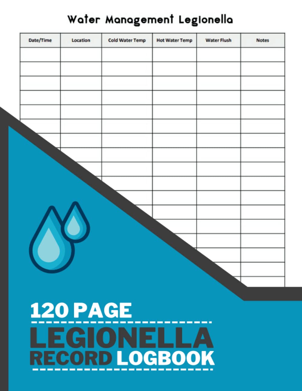 Legionella Record Log Book: Professional Water Inspection Log Book ...