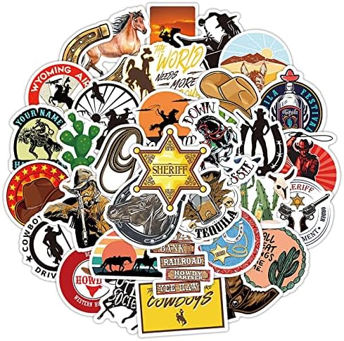 Amazon.com: 50 PCS Western Stickers, Waterproof Stickers for Water ...