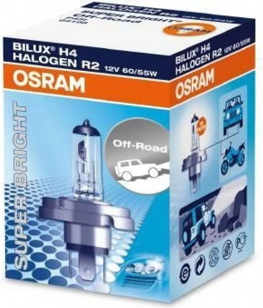 OSRAM Ampoule R2 12V 60/55W - SUPER BRIGHT PREMIUM OFF ROAD 64198SB 130 ...