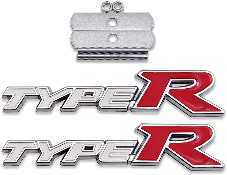 Amazon.com: Chrome Metal Type-R Logo Car Emblem Premium 3D Racing Sport ...