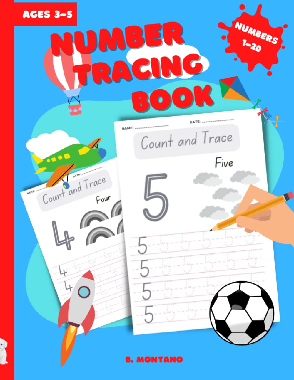 Number Tracing Book for Ages 3-5 - A Kindergarten Preparation Tool - 41 ...