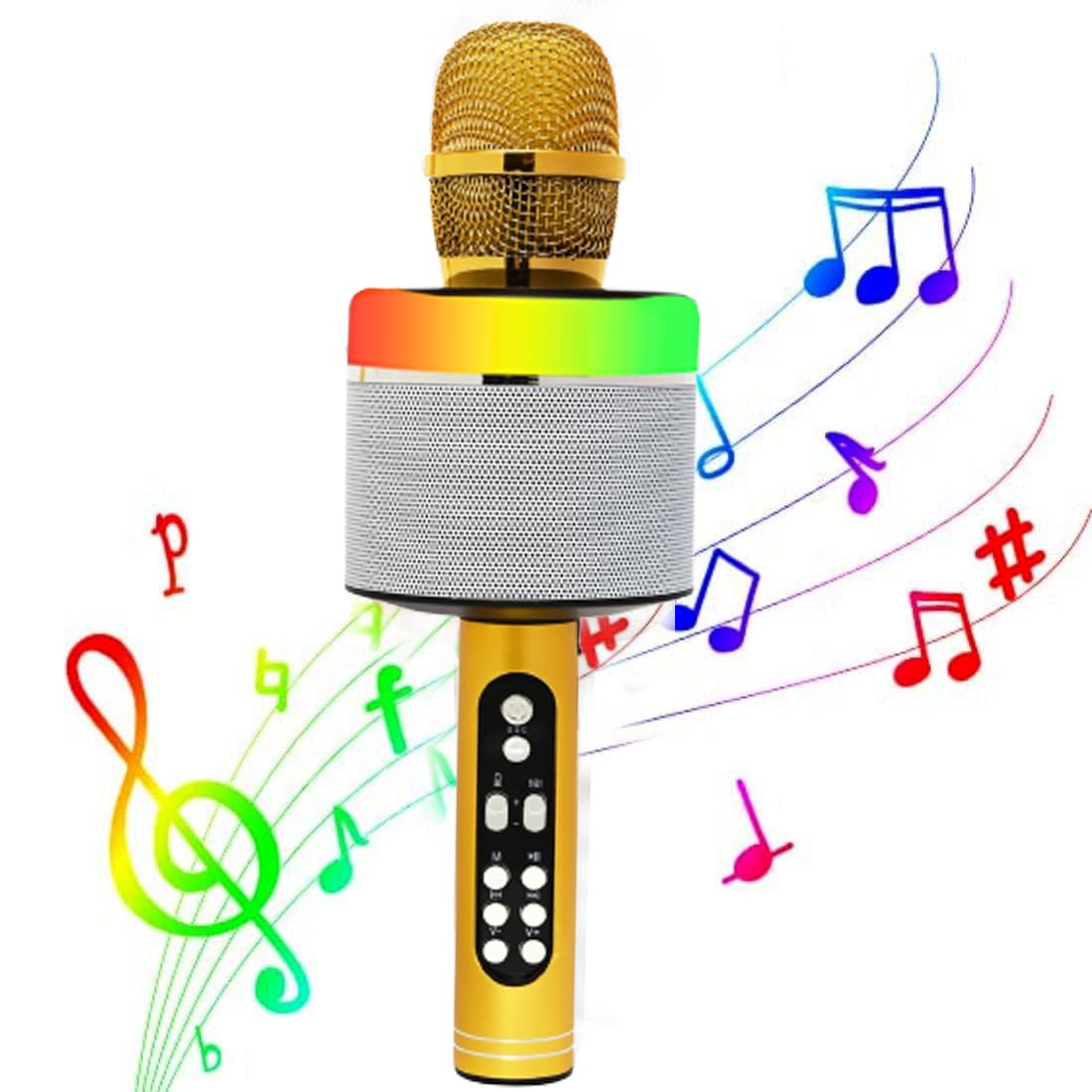 VIL Singing Mike Bluetooth 4.2 Karaoke Live LED Colorful Lights ...