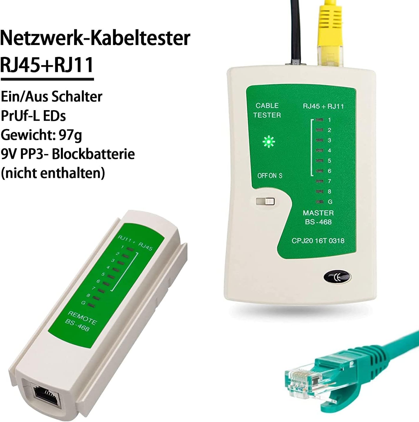 RJ45 Cable Tester, ARCELI Network Cable Tool, Multi-Functional Network ...