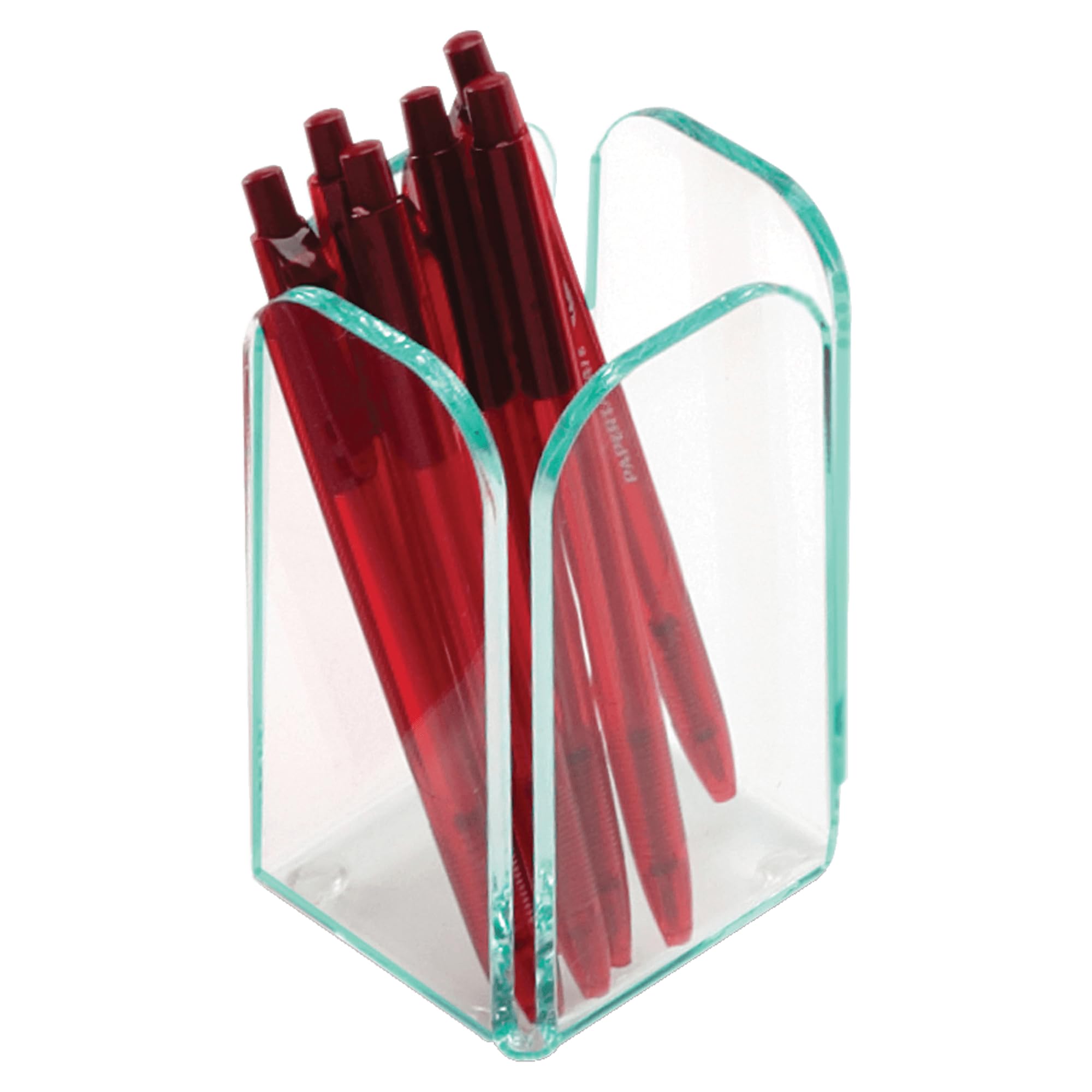 Amazon.com : Lorell Transparent Pencil Cup, Clear/Green : Pencil ...