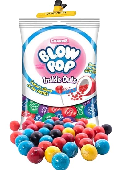 Amazon.com : BLOW POPS | Charms Blow Pop Gumballs Candy, INSIDE OUTS ...
