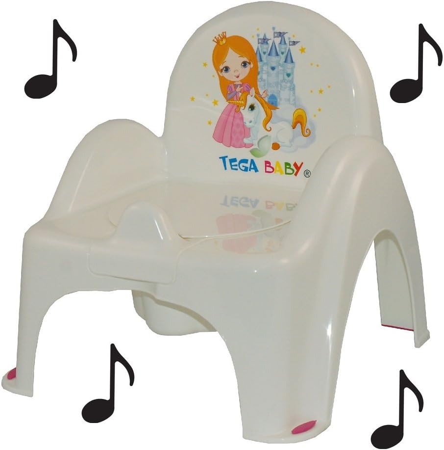 White Princess-Themed Musical Potty Chair for Babies and Toddlers ...