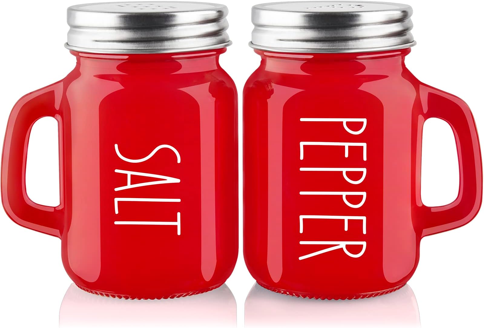 Amazon.com: DII Design Imports Ceramic Salt & Pepper Shakers (Red ...